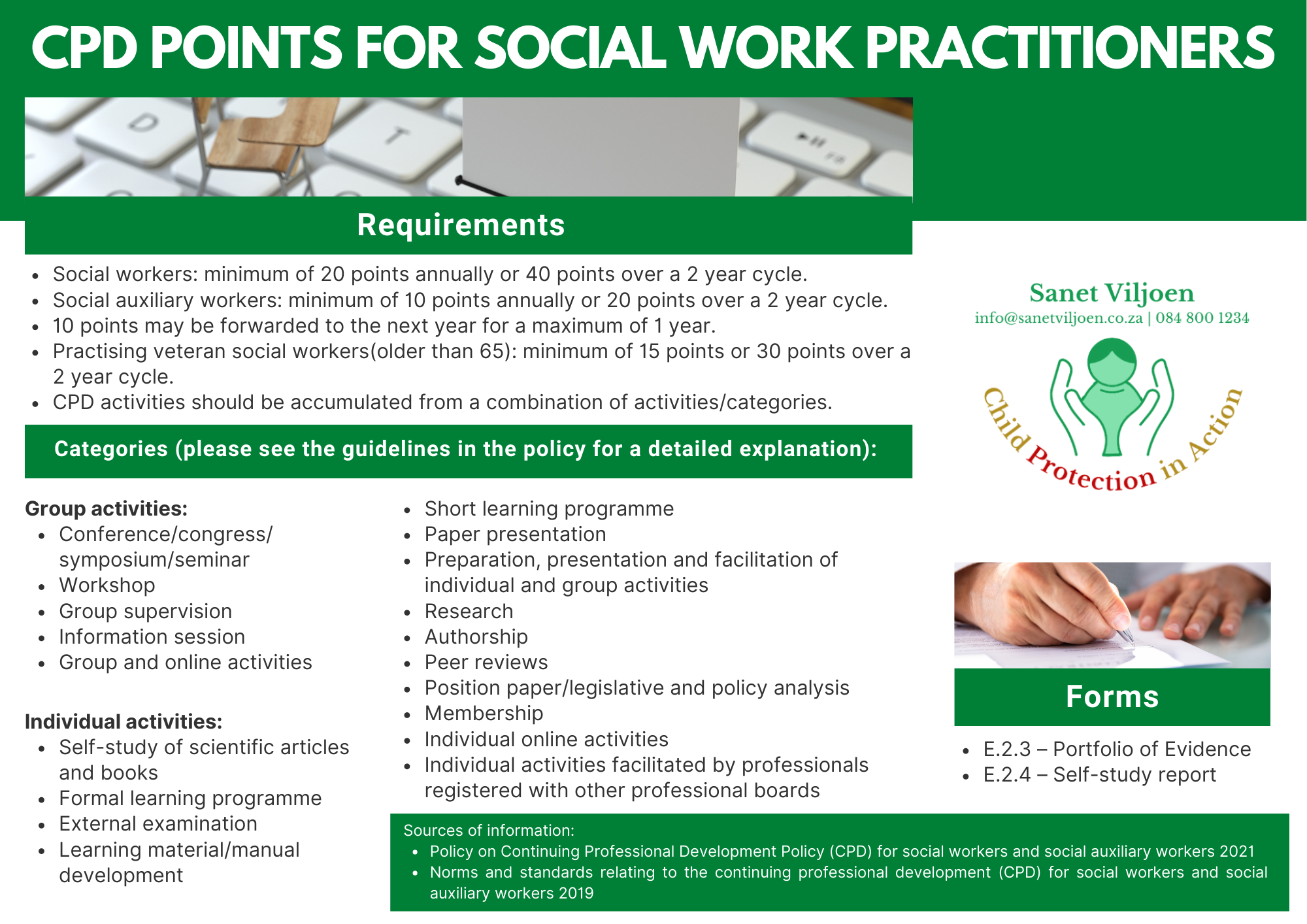 CPD POINTS FOR SOCIAL WORK PRACTITIONERS – Child Protection In Action
